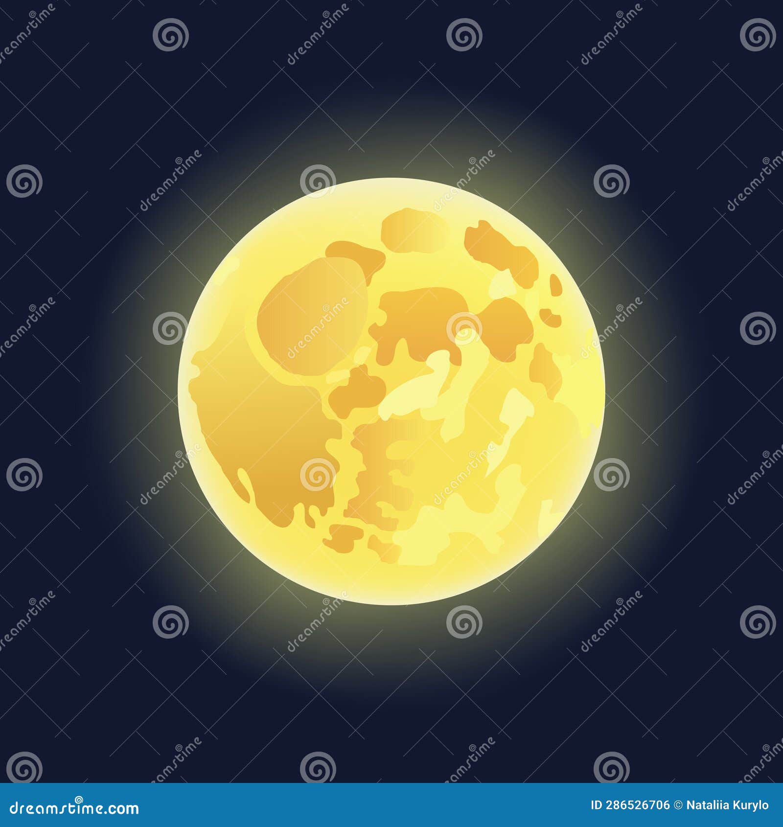 Full yellow moon stock illustration. Illustration of background - 286526706