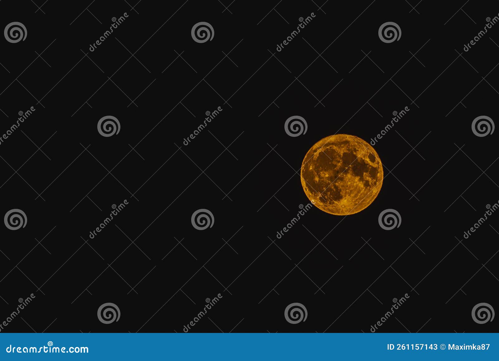 Full Yellow Moon in the Night Sky Stock Image - Image of astrology ...