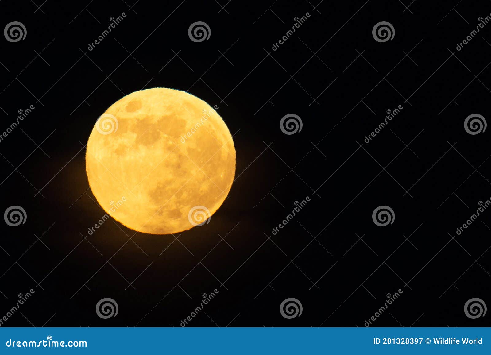 A Full Yellow Moon on the Sky Stock Image - Image of full, black: 201328397