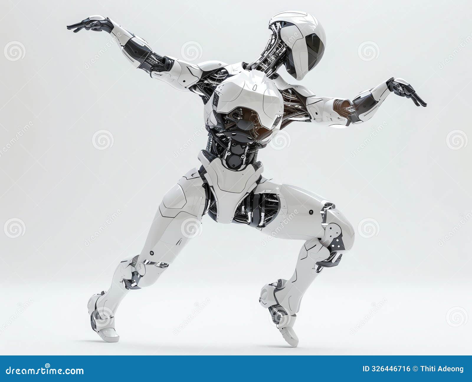 A Fullbody Android Dancing, Fluid Movements, Sleek and Polished ...