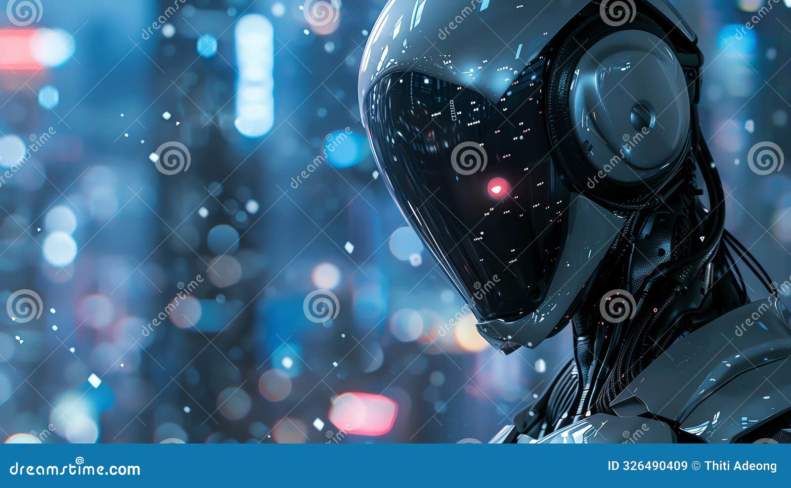 Fullbody Android Intercepting Cyber Attacks, Advanced Defense, Sleek ...