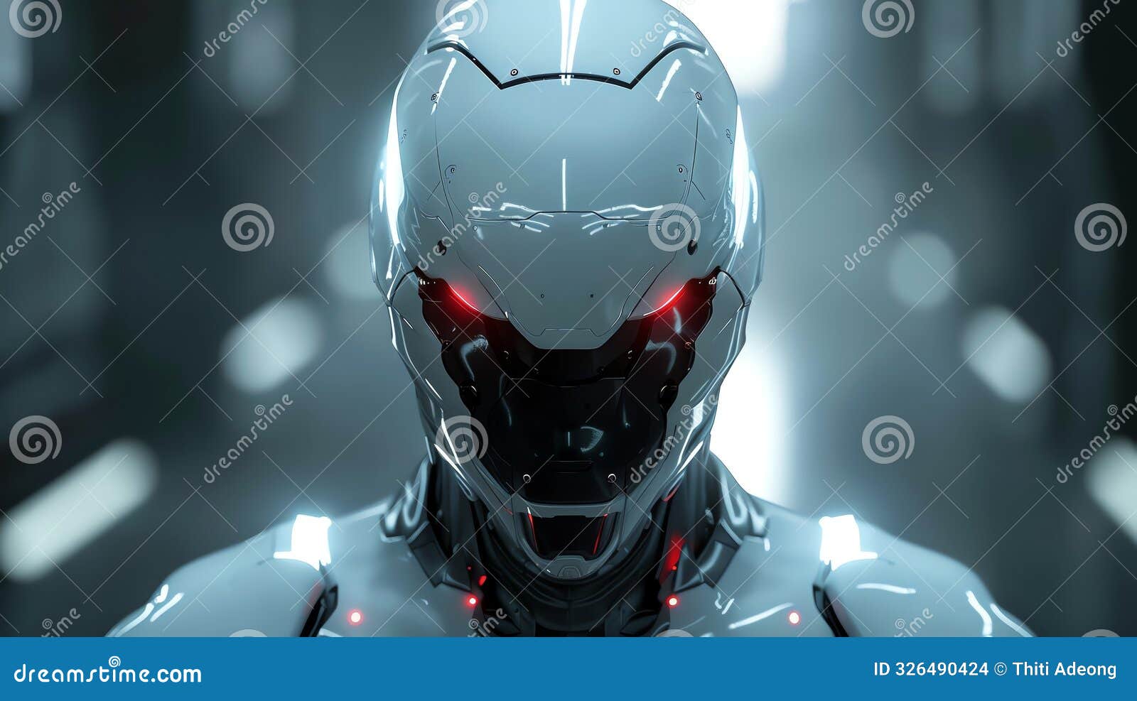 Fullbody Android Responding To Cyber Threats, Digital Security ...