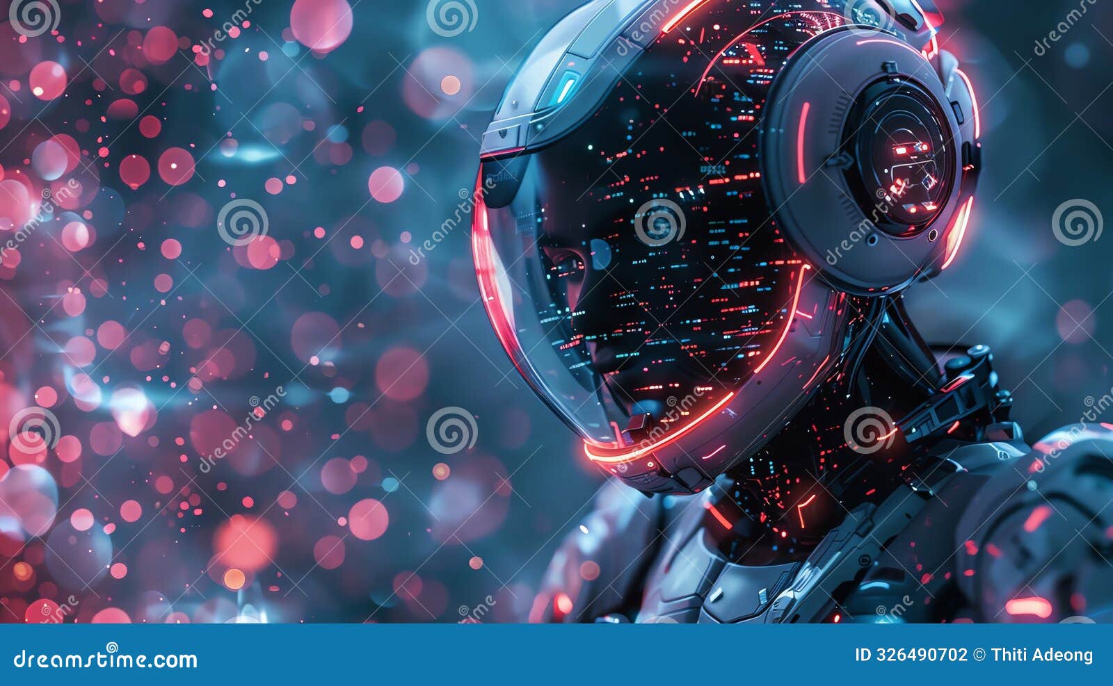 Fullbody Android Responding To Cyber Threats, Digital Security ...