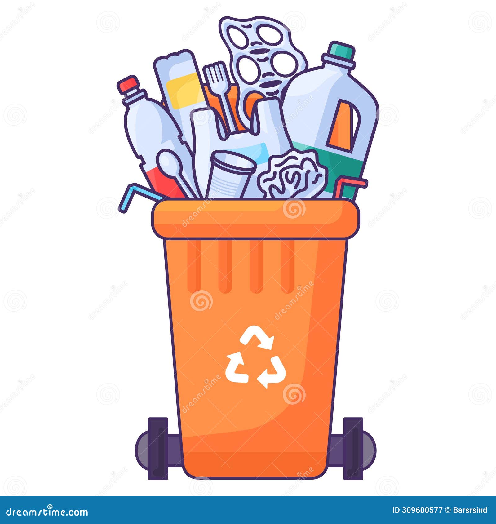 Fulled Transportable Hazardous Waste Container Cartoon Vector ...