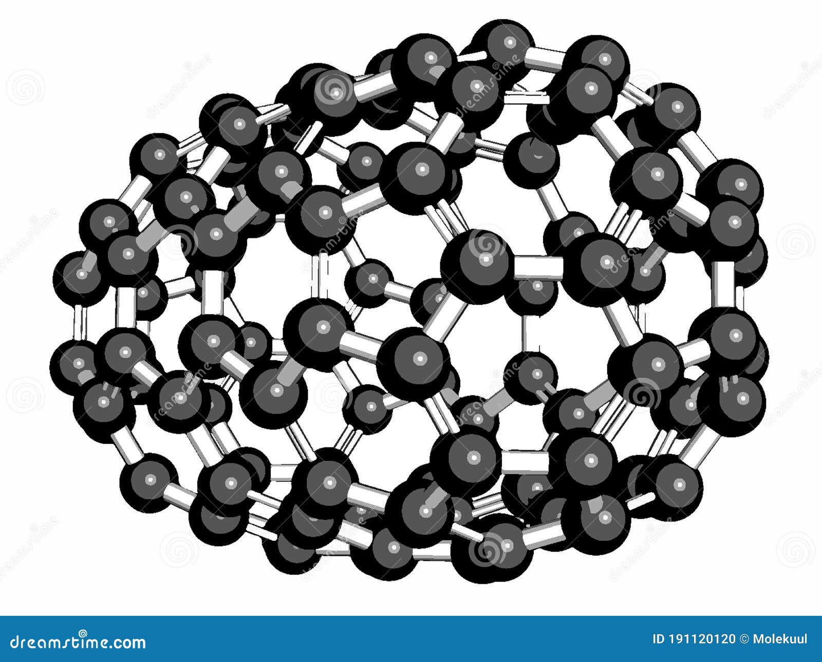 Fullerene C100 Molecule, Chemical Structure Stock Vector - Illustration ...