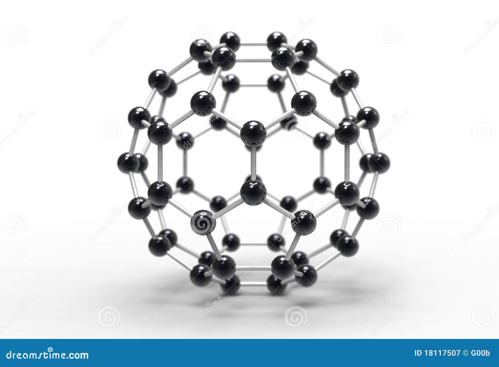 Fullerene molecule stock illustration. Illustration of molecular - 18117507