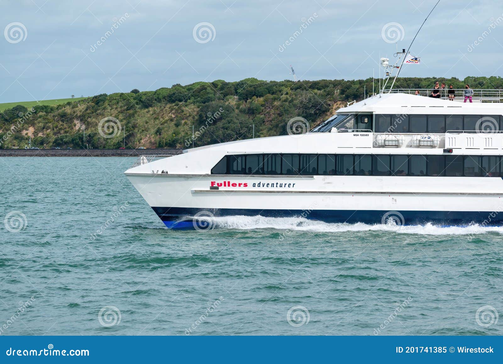 Fullers Ferry Catamaran Sailing in Waitemata Harbour Editorial Image ...