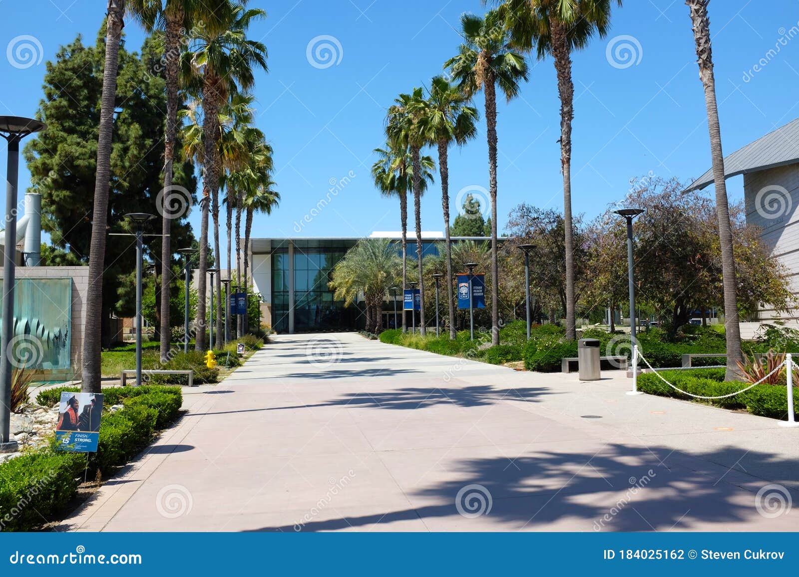 FULLERTON CALIFORNIA - 22 MAY 2020: Bike Path on the Grounds of the ...