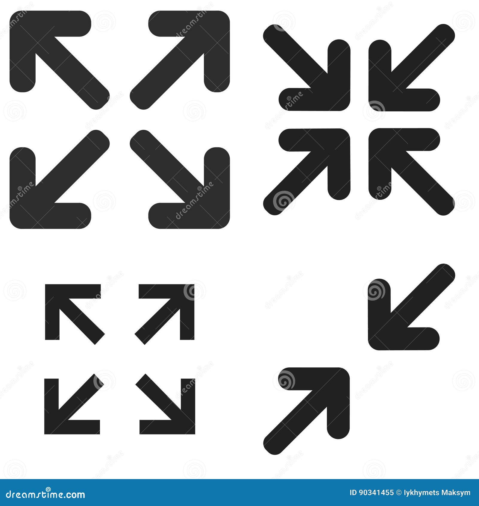 Fullscreen Icon On White Background. Simple Element Illustration From ...