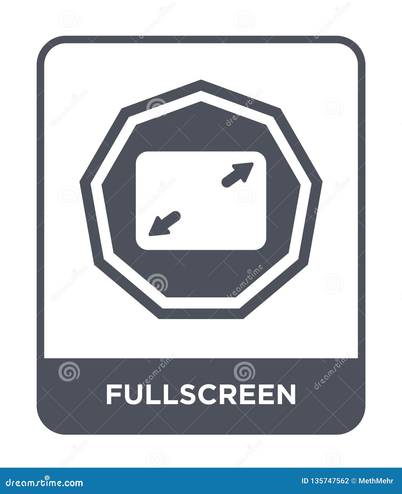 Fullscreen Icon in Trendy Design Style. Fullscreen Icon Isolated on ...