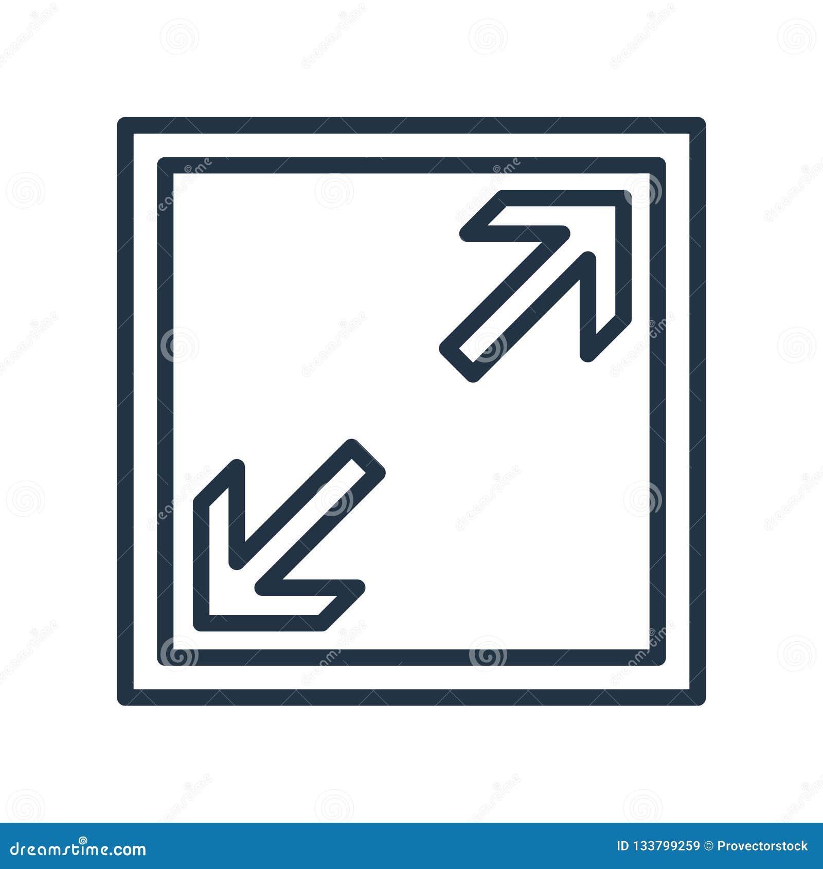 Fullscreen Icon On White Background. Simple Element Illustration From ...