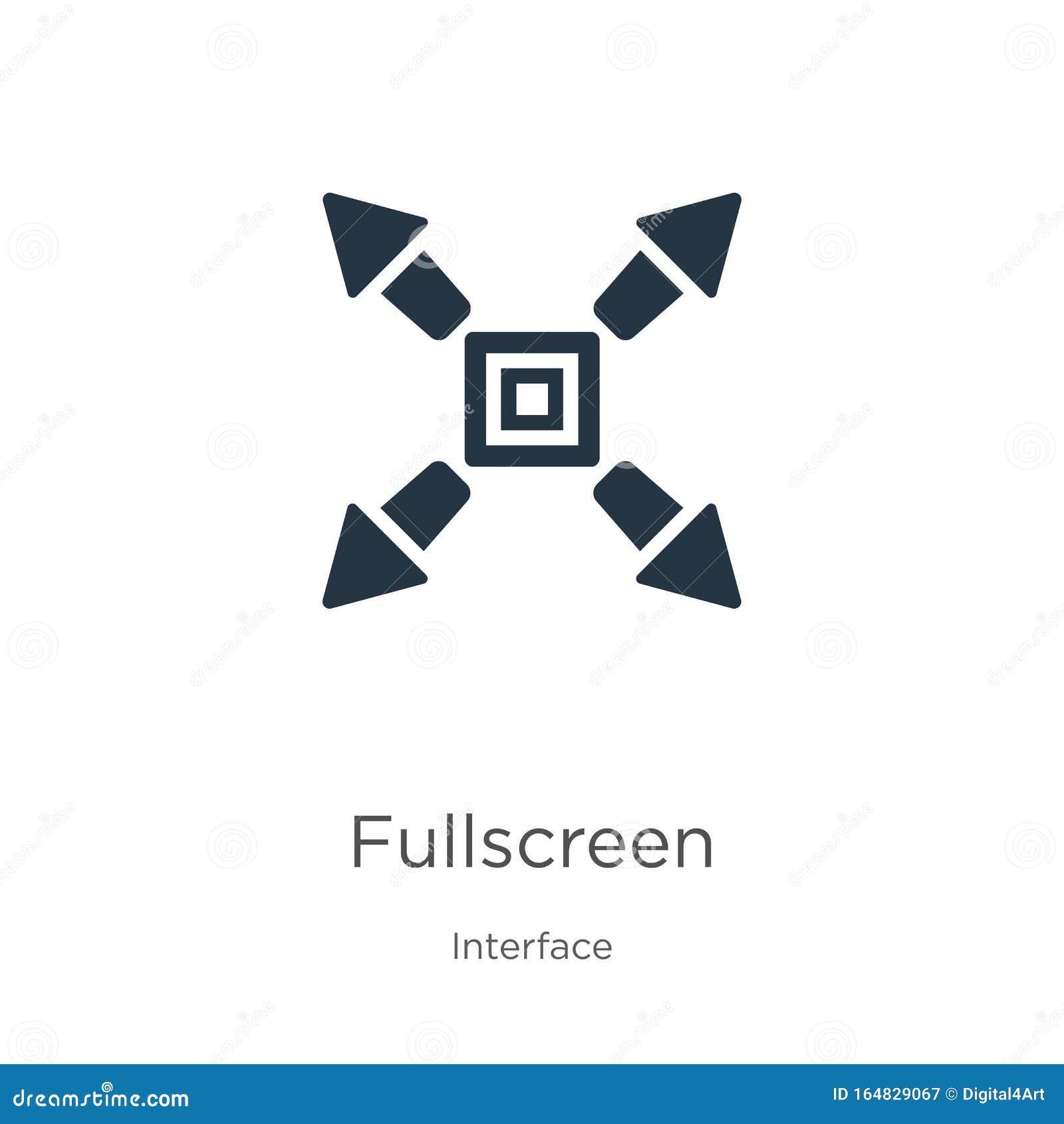 Fullscreen Icon Vector. Trendy Flat Fullscreen Icon from Interface ...
