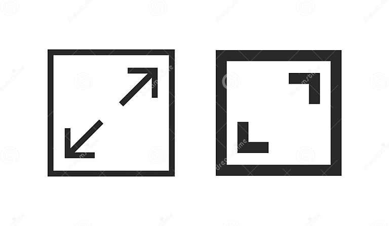 Fullscreen Pictogram Arrow Size Icon. Full Screen Bigger Extend Video ... Fullscreen Pictogram Arrow Size Icon. Full Screen Bigger Extend Video ...