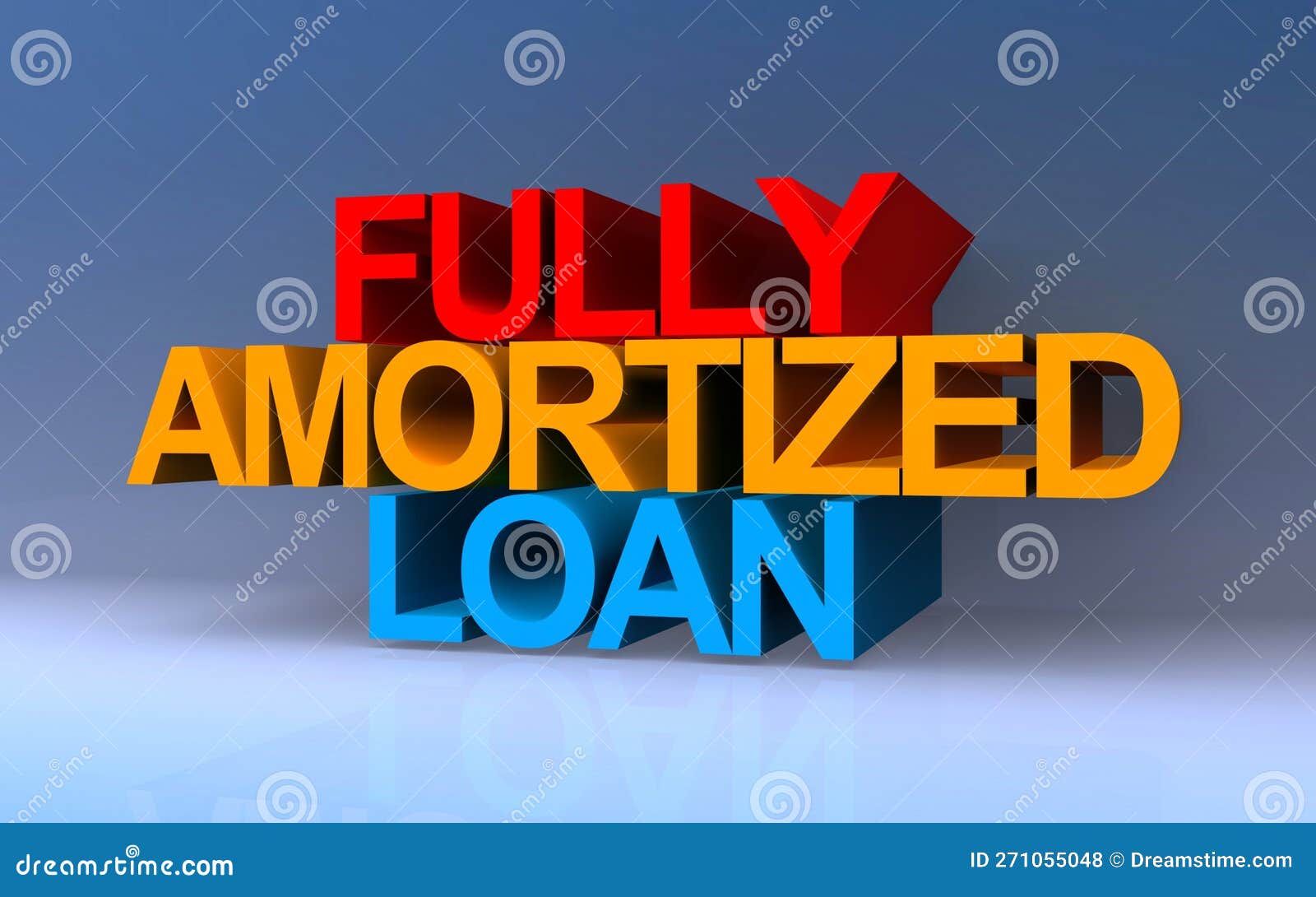 Fully Amortized Loan on Blue Stock Illustration - Illustration of ...