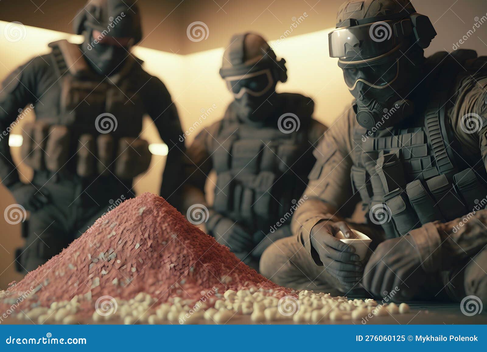 Fully Armed Special Anti-Narcotics Task Forces Soldier. Neural Network ...