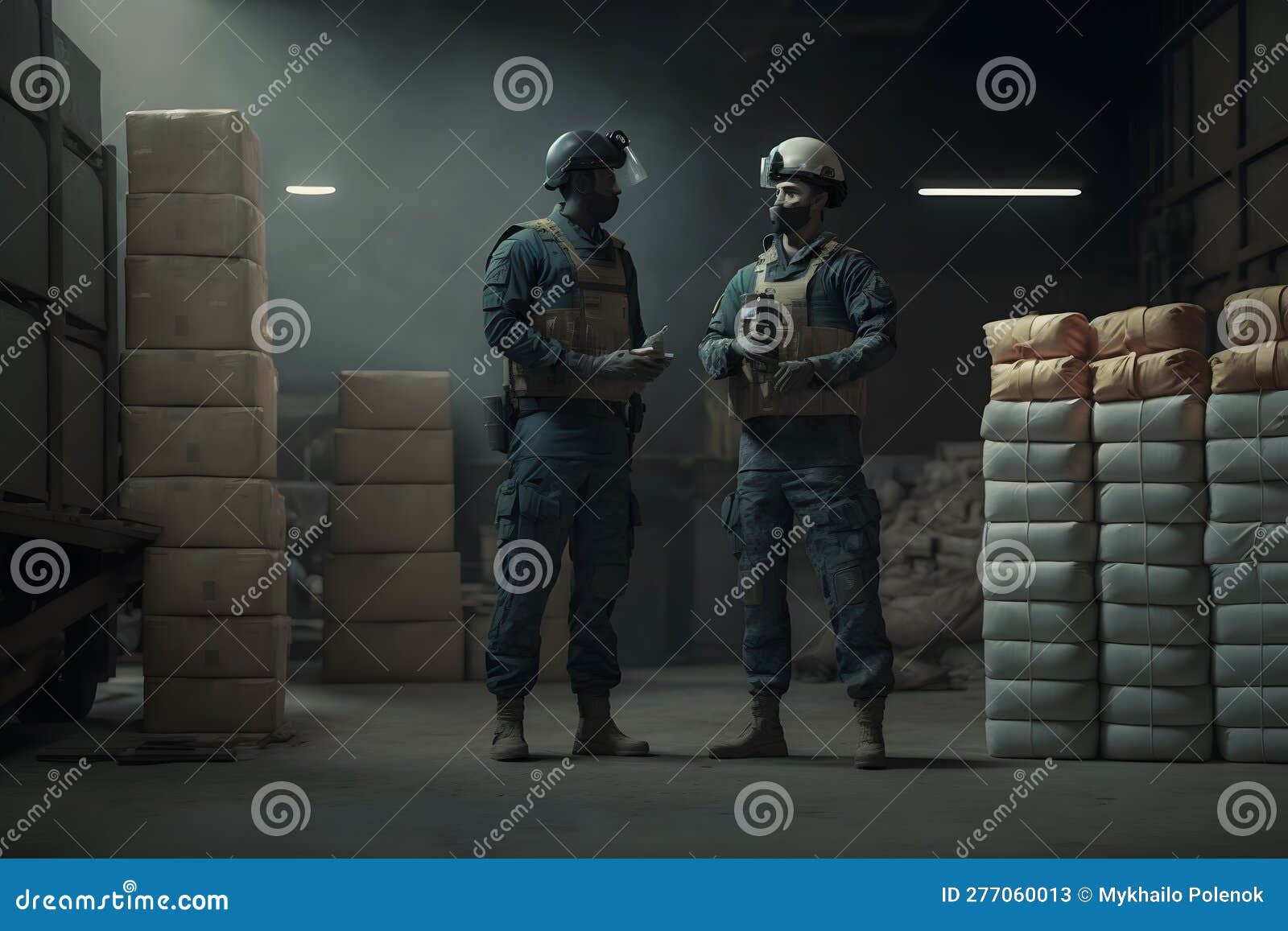 Fully Armed Special Anti-Narcotics Task Forces Soldier. Neural Network ...