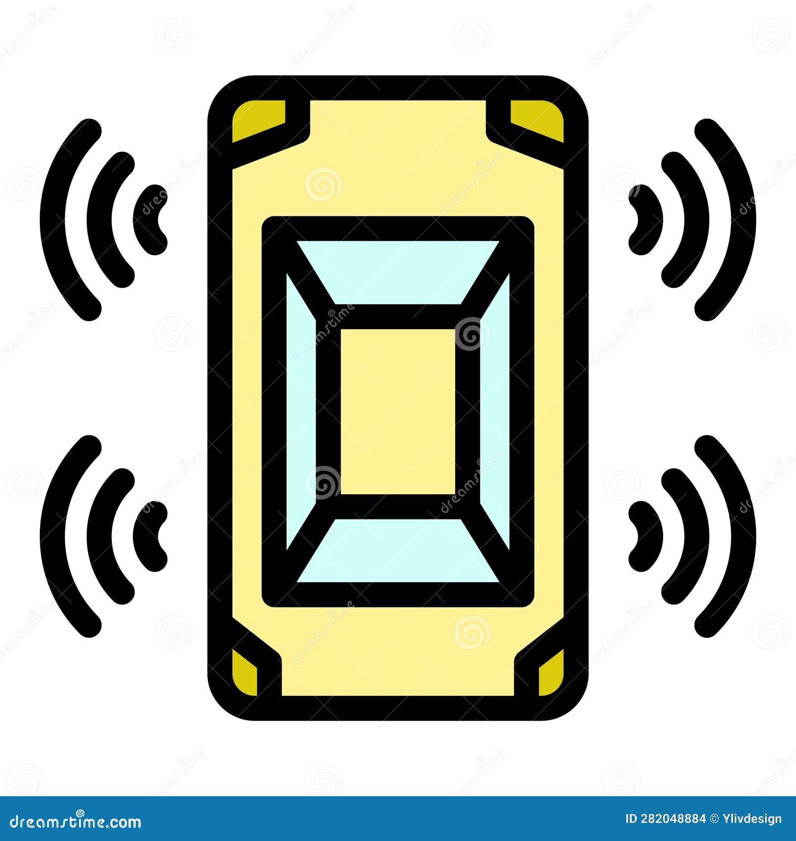 Fully Autonomous Car Color Line Icon. Self Driving Concept. Artificial ...