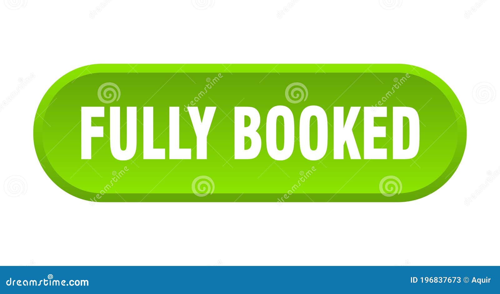 Fully Booked Button. Rounded Sign on White Background Stock Vector ...