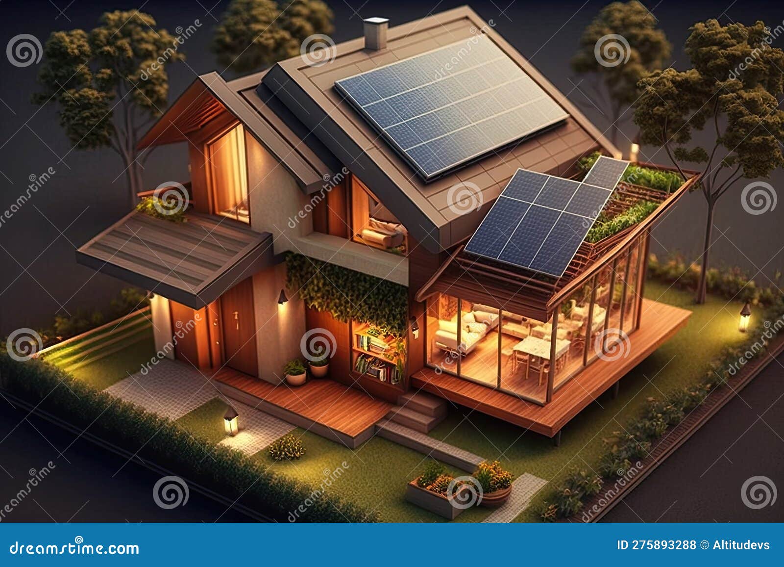 Fully Built and Furnished Eco Friendly House, with Solar Panels, Energy ... Fully Built and Furnished Eco Friendly House, with Solar Panels, Energy ...