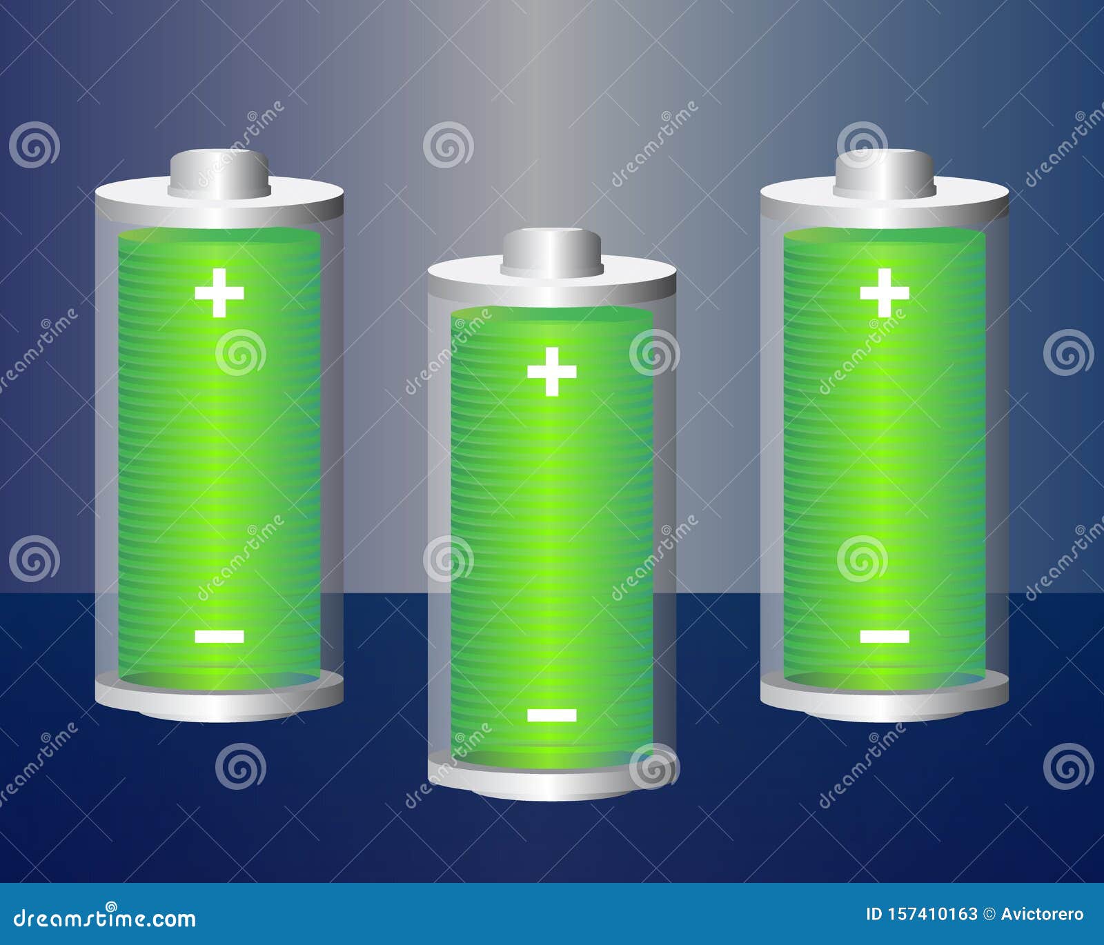 Fully Charged Transparent Battery Stock Vector - Illustration of ...