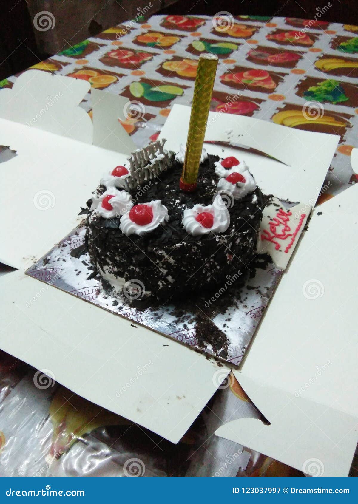 Fully chocolate cake stock image. Image of fully, cake - 123037997