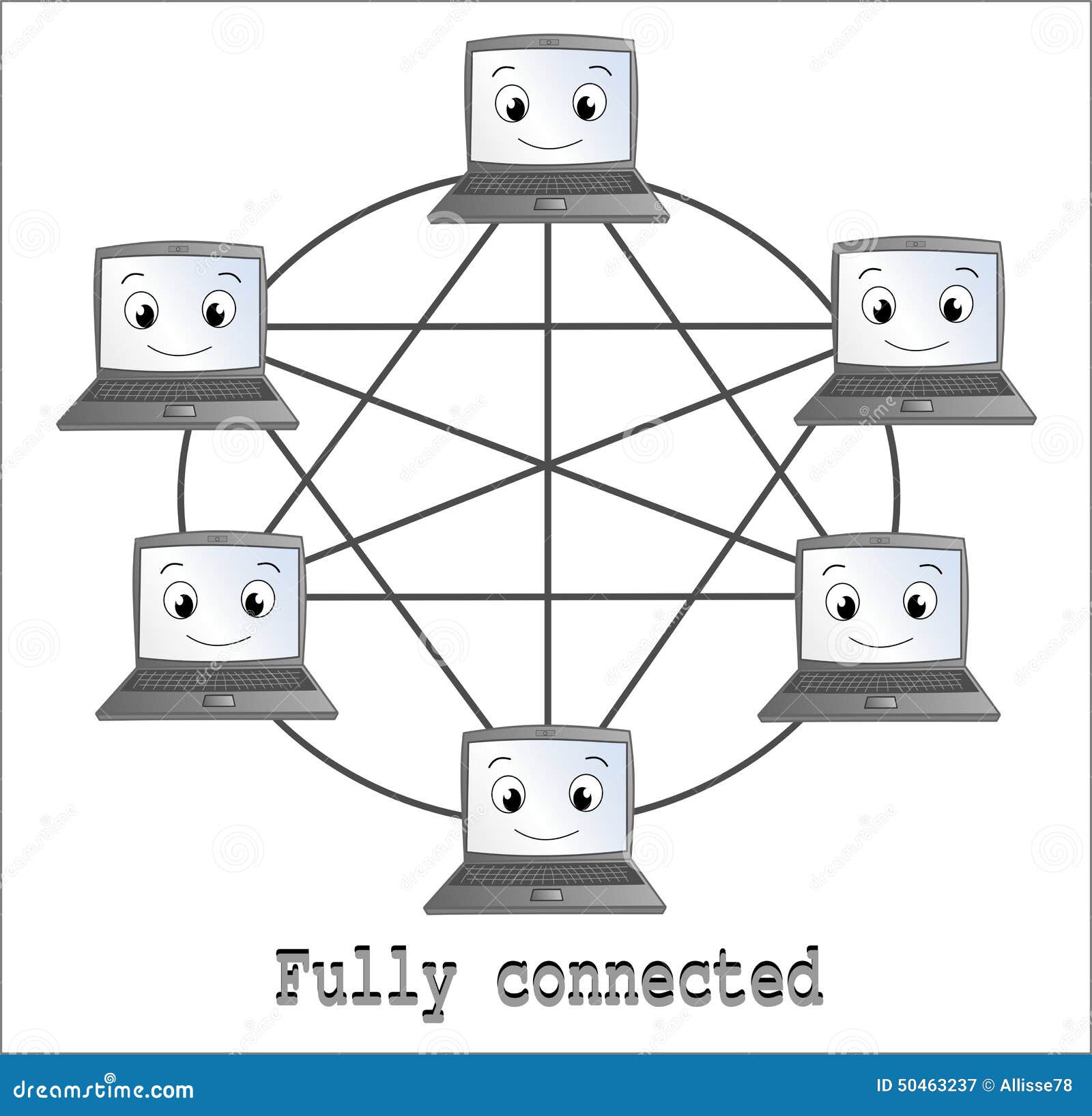 Fully Connected Network Topology Stock Illustration - Illustration of ... Fully Connected Network Topology Stock Illustration - Illustration of ...