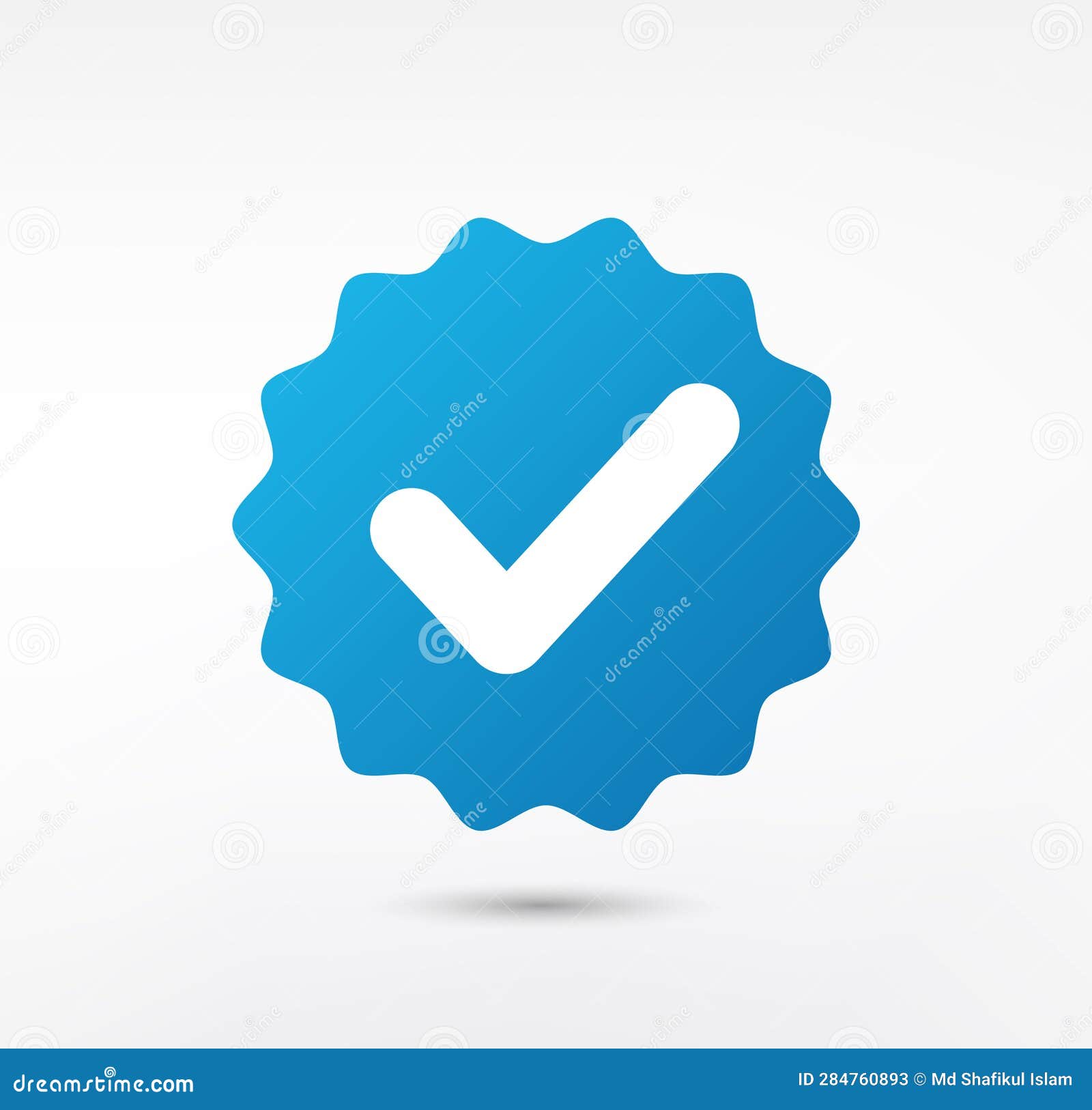 Blue Check Mark. Tick Check Mark Design Isolated on White Background ...