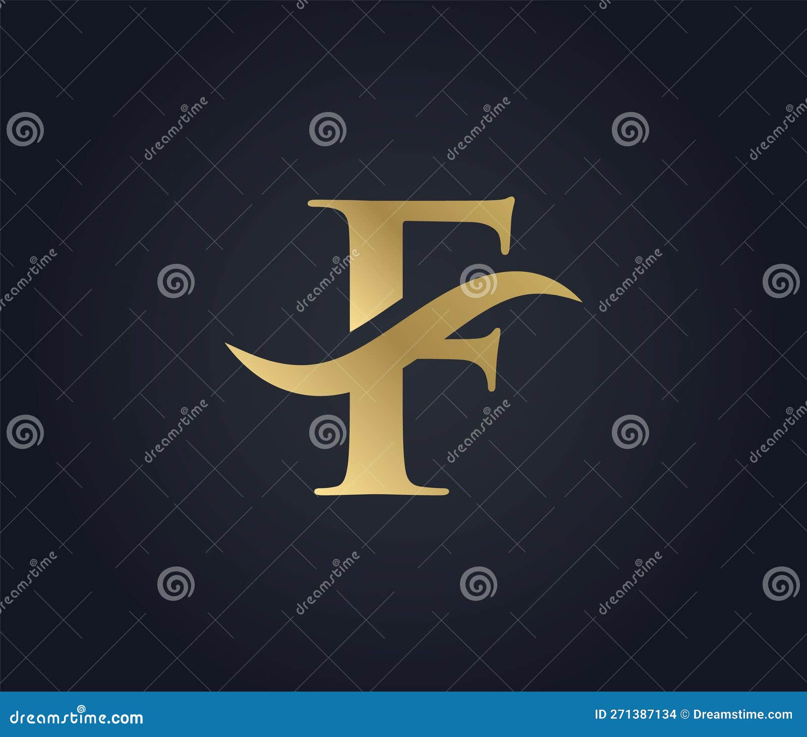 Letter F wave sign logo stock illustration. Illustration of poster ...