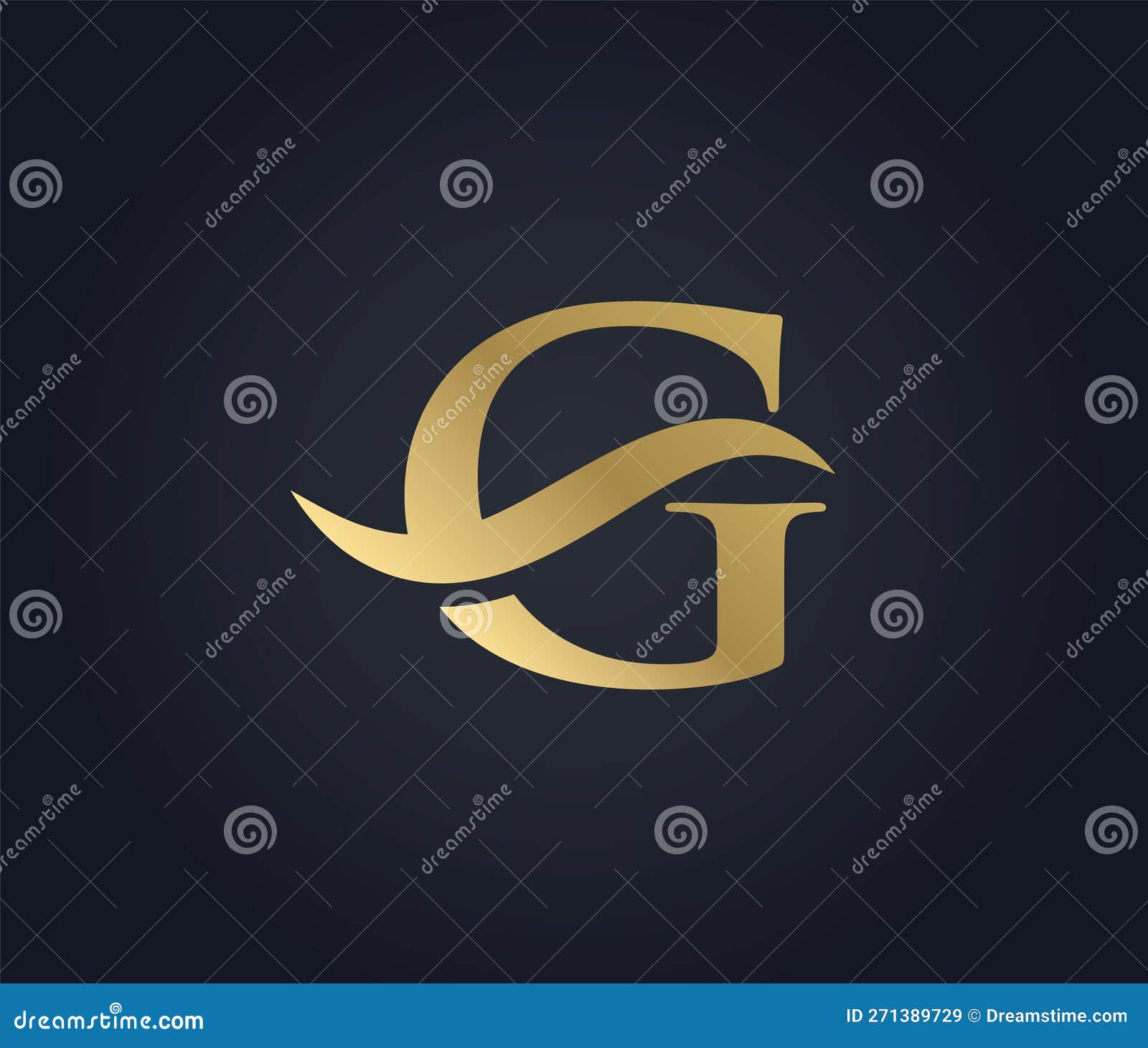 Letter G wave sign logo stock vector. Illustration of letter - 271389729