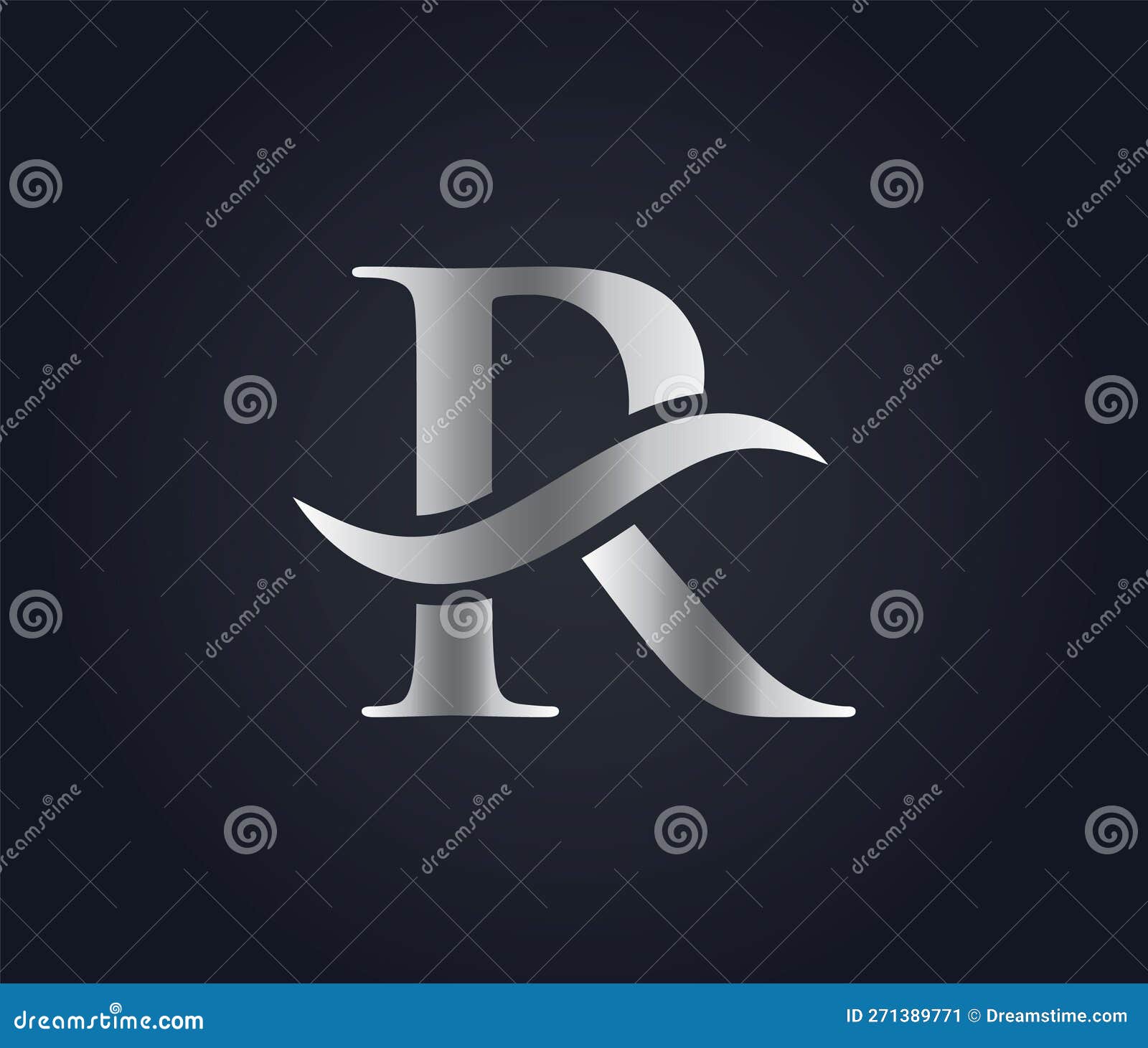 Letter R wave sign logo stock vector. Illustration of diagram - 271389771