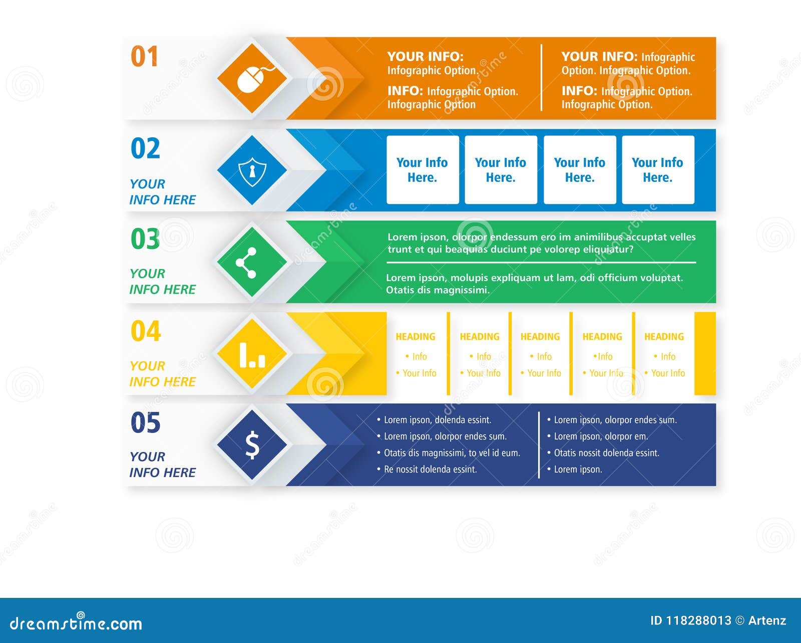 Infographic Numbered Steps 2 Vector Illustration | CartoonDealer.com ...