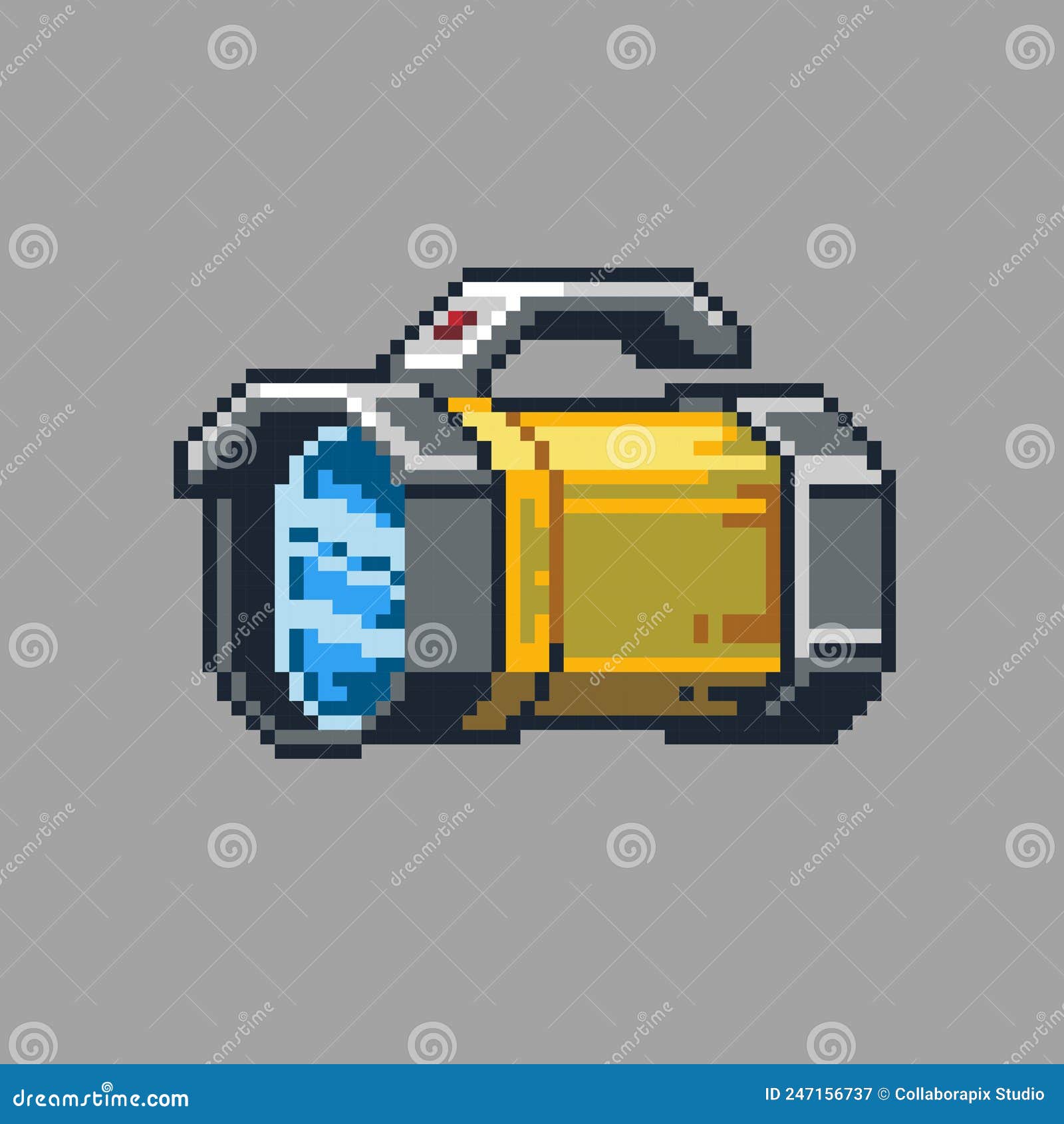 Flashlight Vector Pixel Art Illustration for Game Development Stock ...