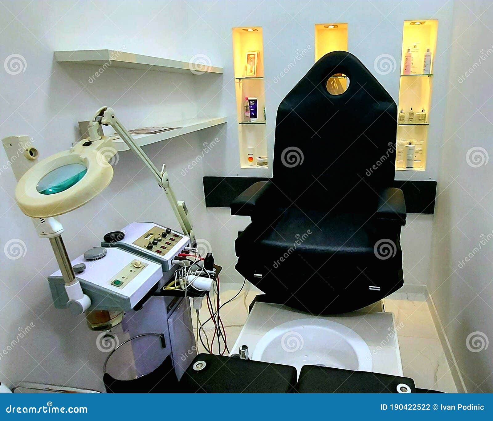 Fully Equipped Room for Pedicure in Beauty Studio Stock Photo - Image ...