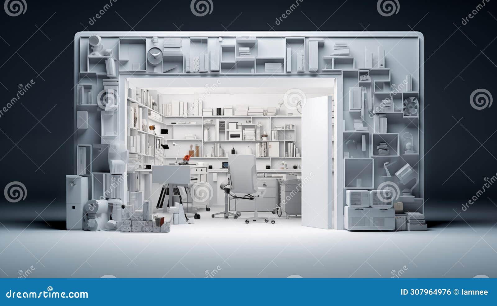 Fully-equipped Workspace in Limited Area Comprehensive Office.AI ...