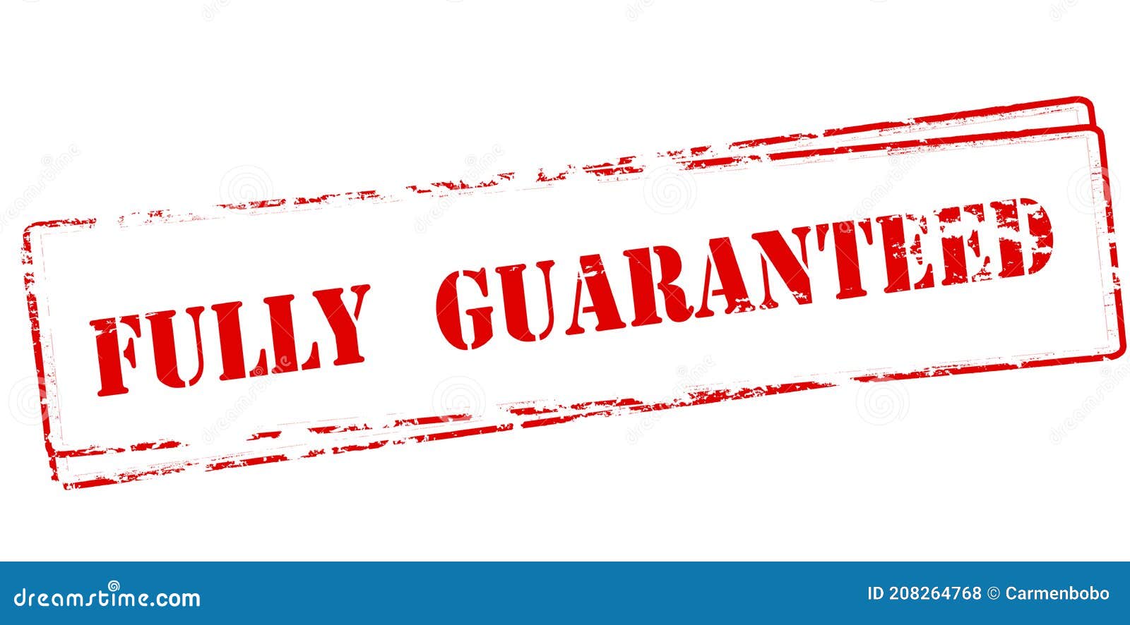 Stamp with Text Fully Guaranteed Stock Illustration - Illustration of ...