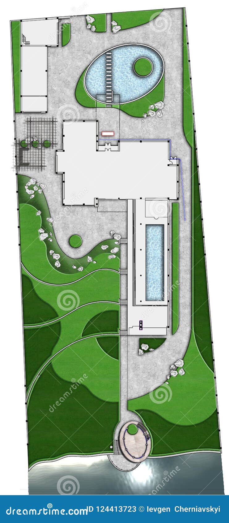 Site Development Plan, Cut Out Illustration Stock Illustration ...