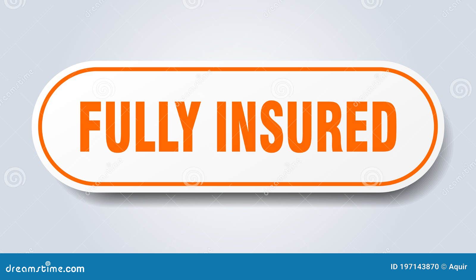 Insured Sticker. Insured Sign On Transparent Background Cartoon Vector ...