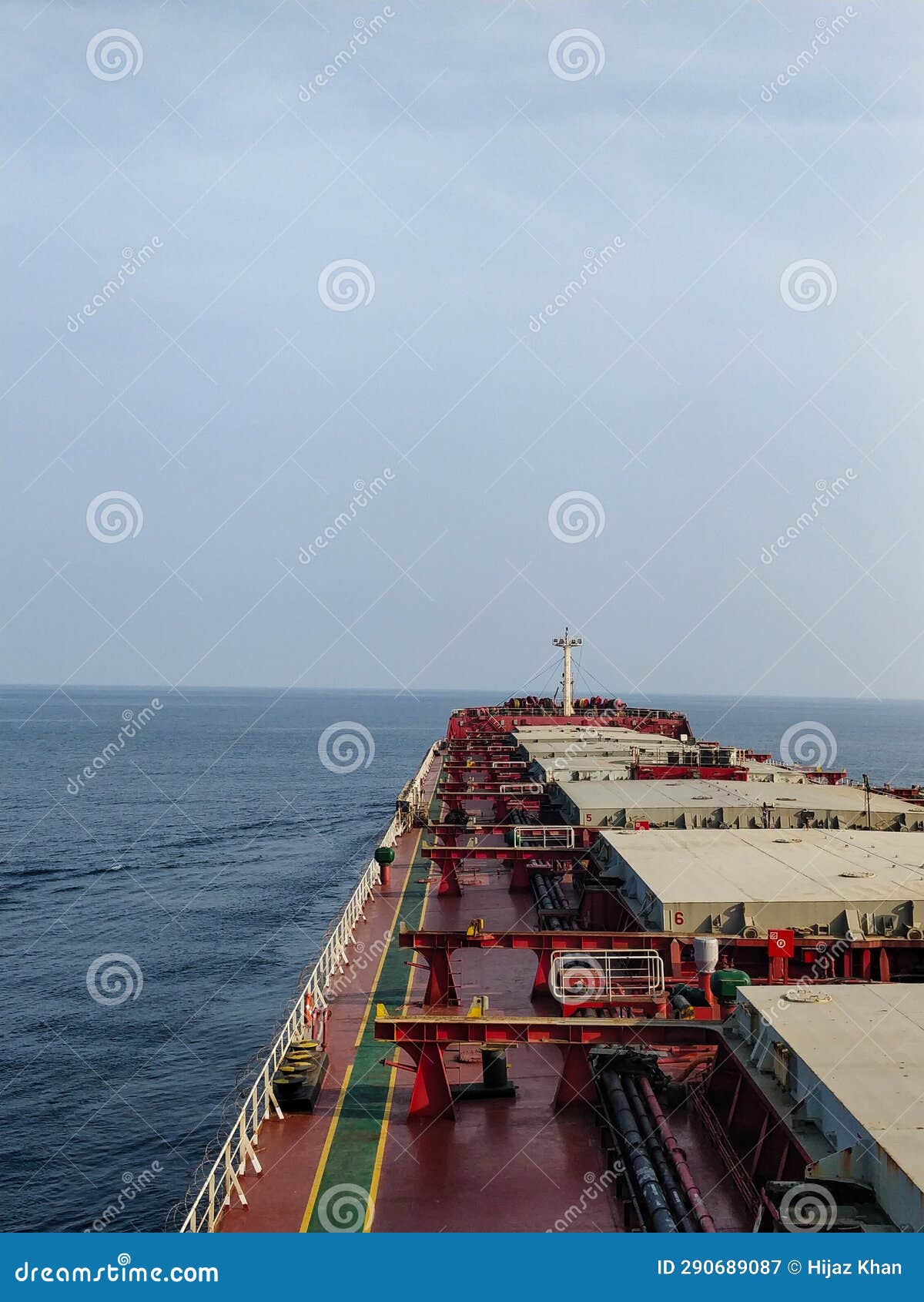 Fully Loaded Big Bulk Carrier Ship Passing Stock Image - Image of ship ...