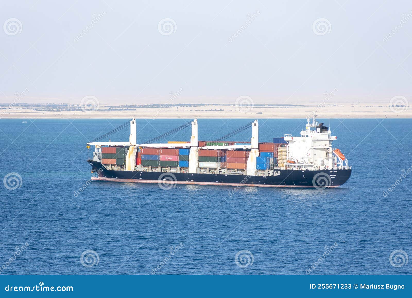 Fully Loaded, Cargo Container Ship "BBC Reef" at Sea. Editorial Stock ...