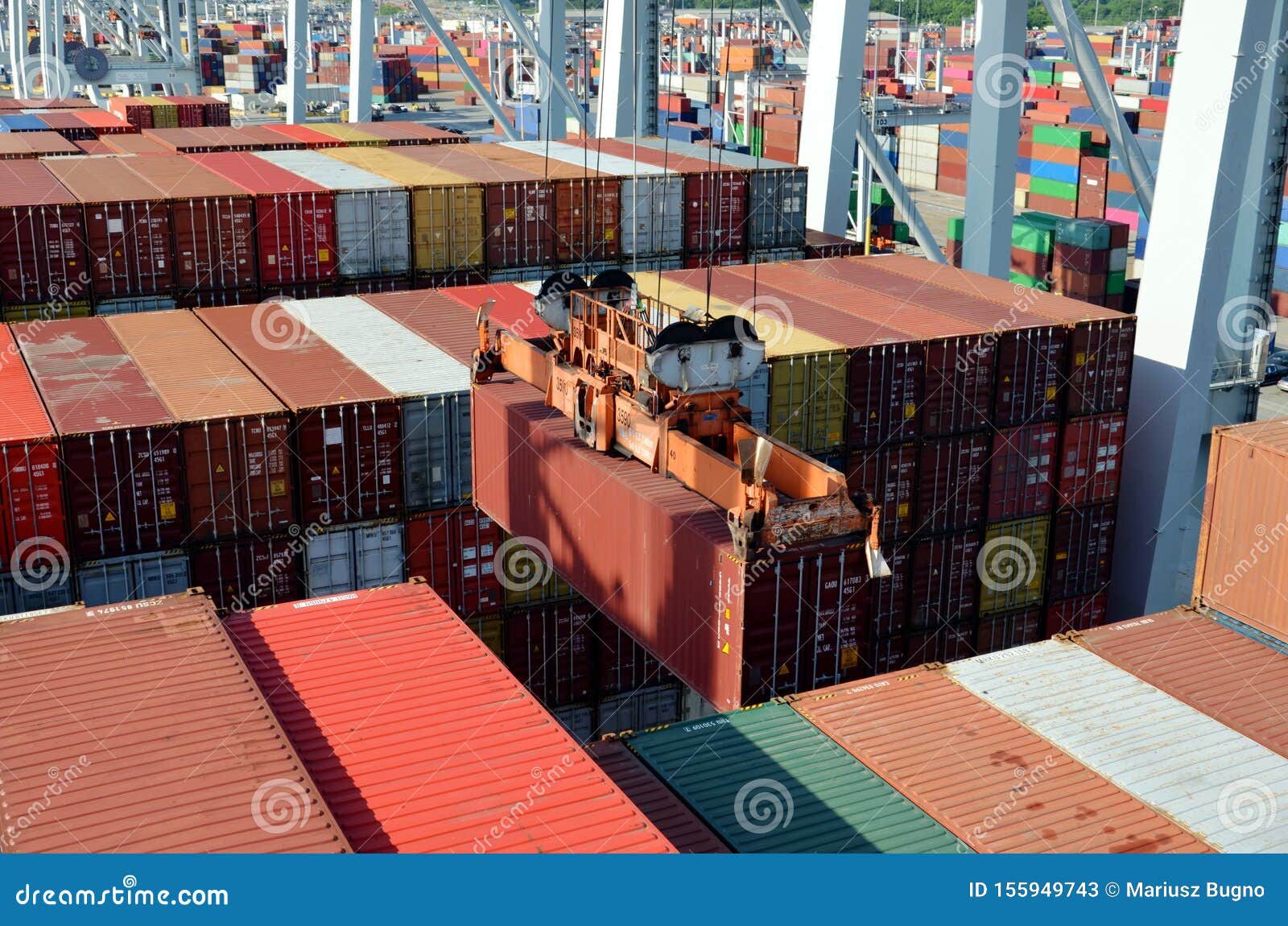 Container Ship in the Port of Savannah, Georgia Editorial Stock Photo ...