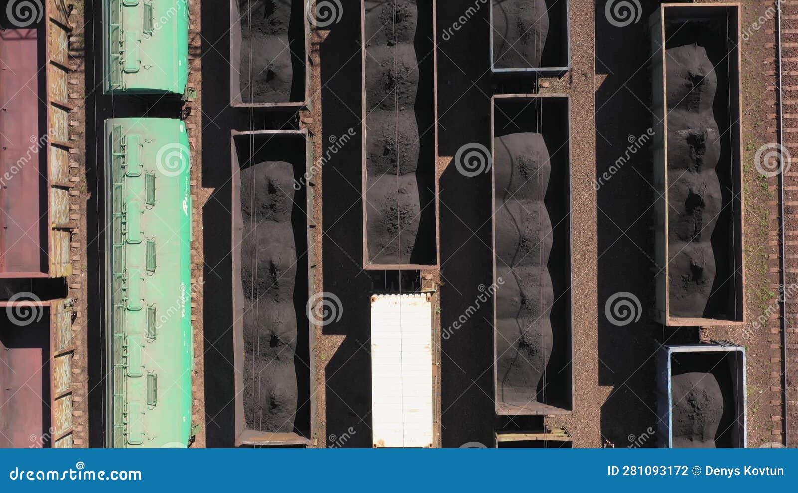 Fully Loaded Cargo Trains with Black Coal. Stock Footage - Video of ...