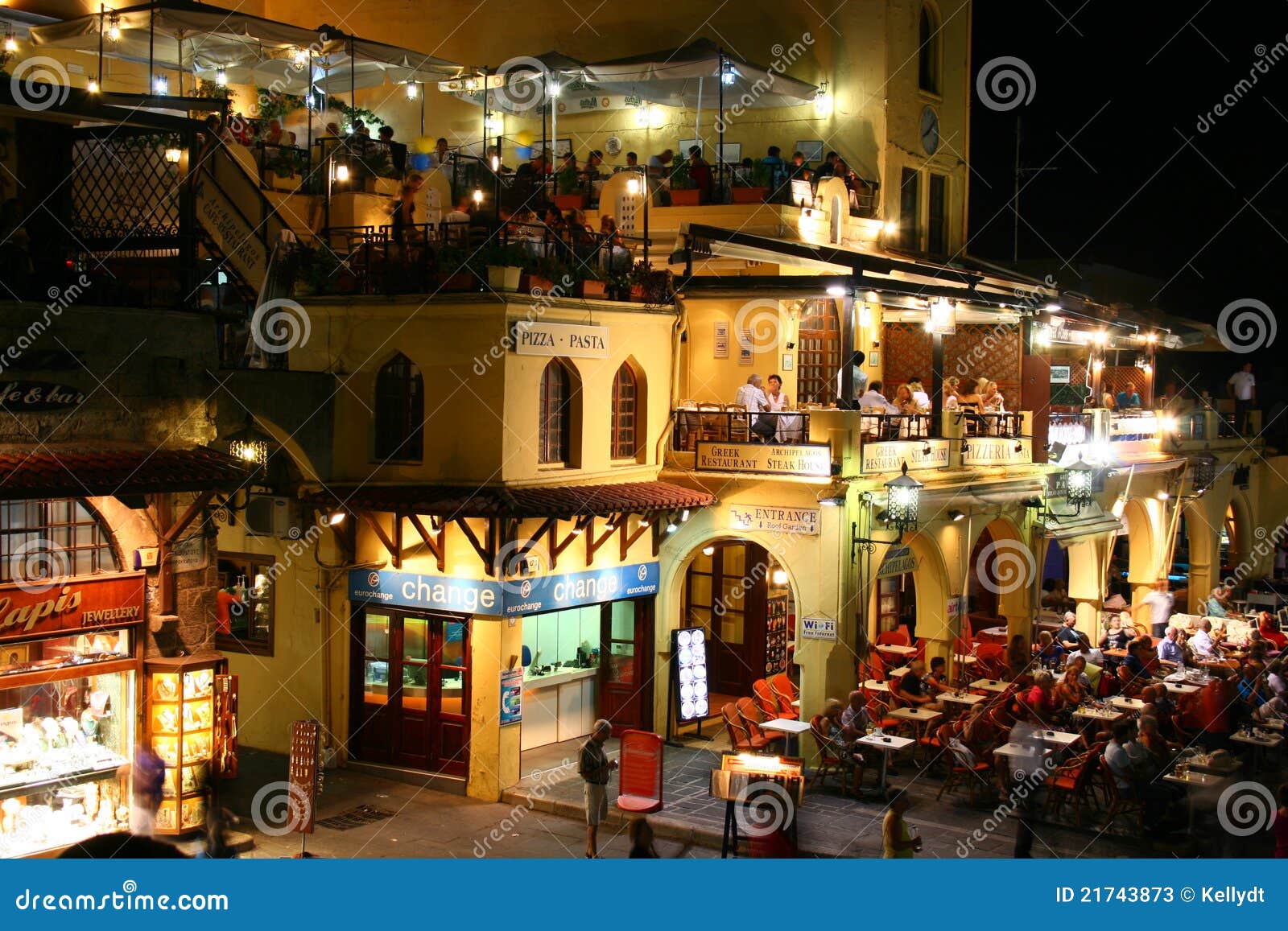 Fully Occupied Restaurants on Socrates Square Editorial Stock Photo ...