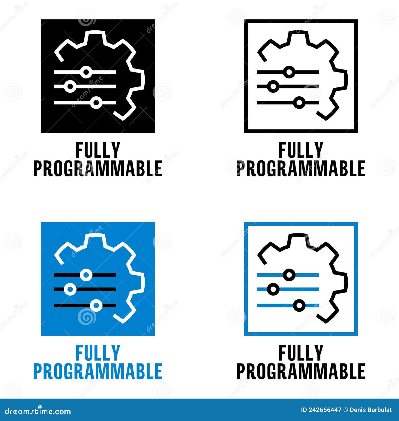 Fully Programmable Vector Information Sign Stock Vector - Illustration ...