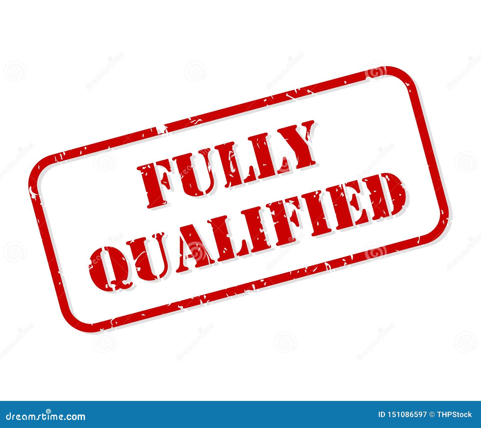 Fully Qualified Rubber Stamp Vector Stock Vector - Illustration of ...
