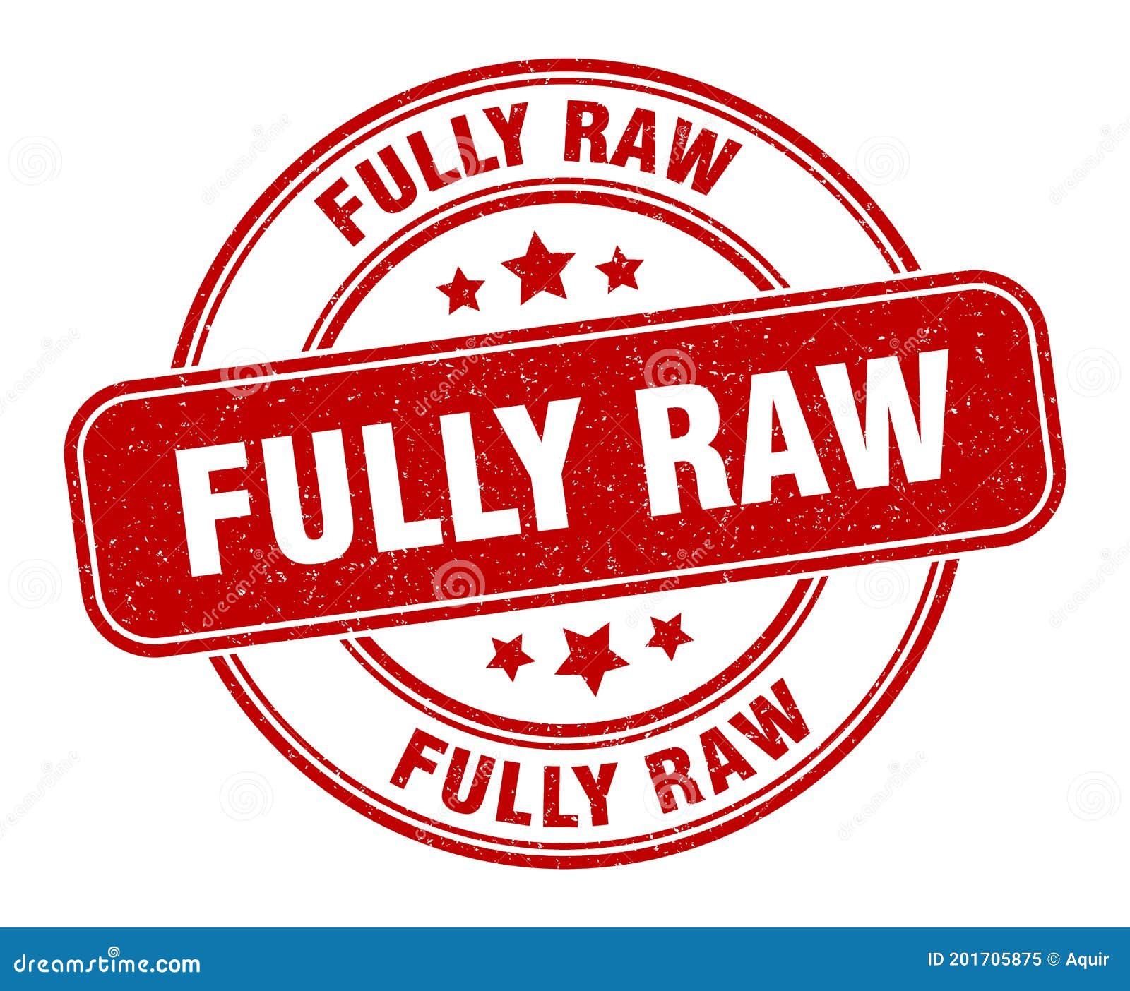 Fully Raw Stamp. Fully Raw Label. Round Grunge Sign Stock Vector ...
