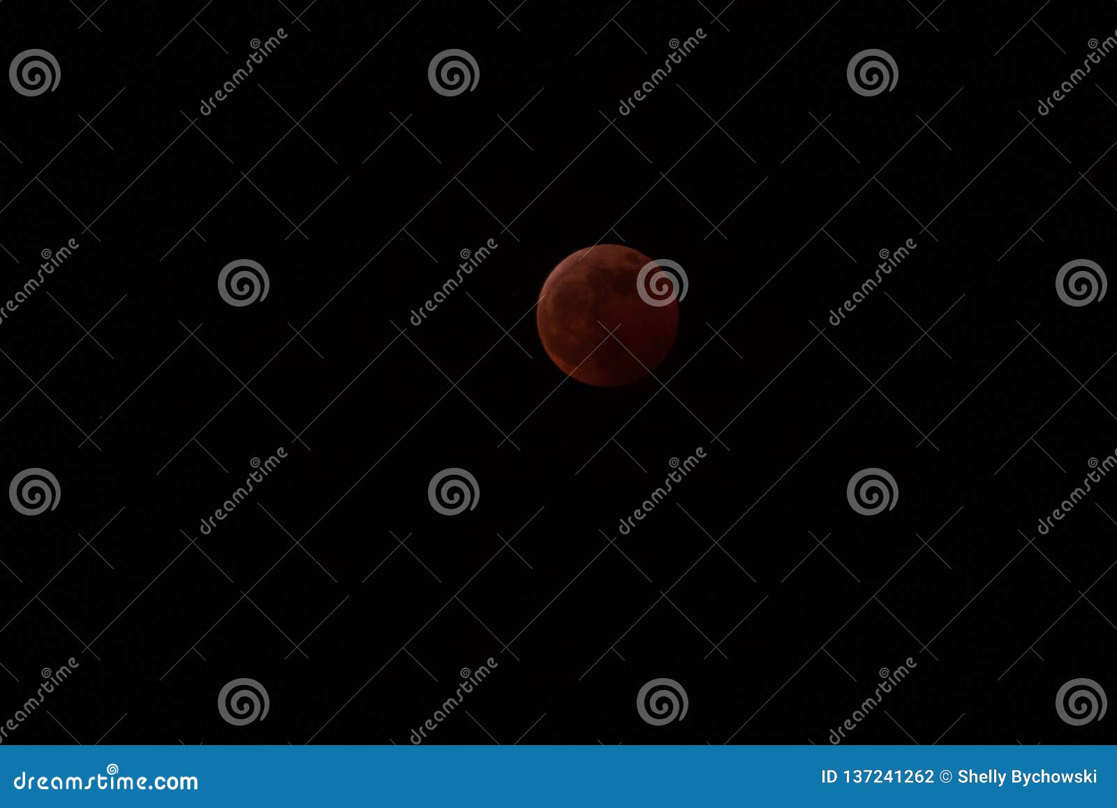 Fully Red Blood Moon - Super Wolf Blood Moon Lunar Eclipse at Full ...