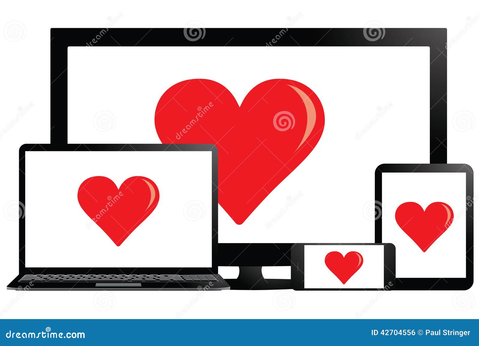 Fully responsive design stock vector. Illustration of monitor - 42704556