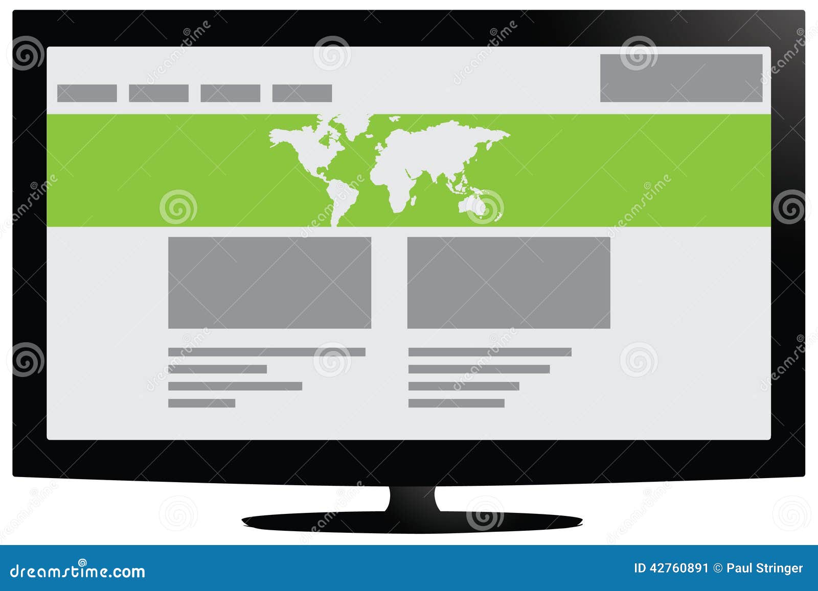 Fully responsive design stock illustration. Illustration of interface ...