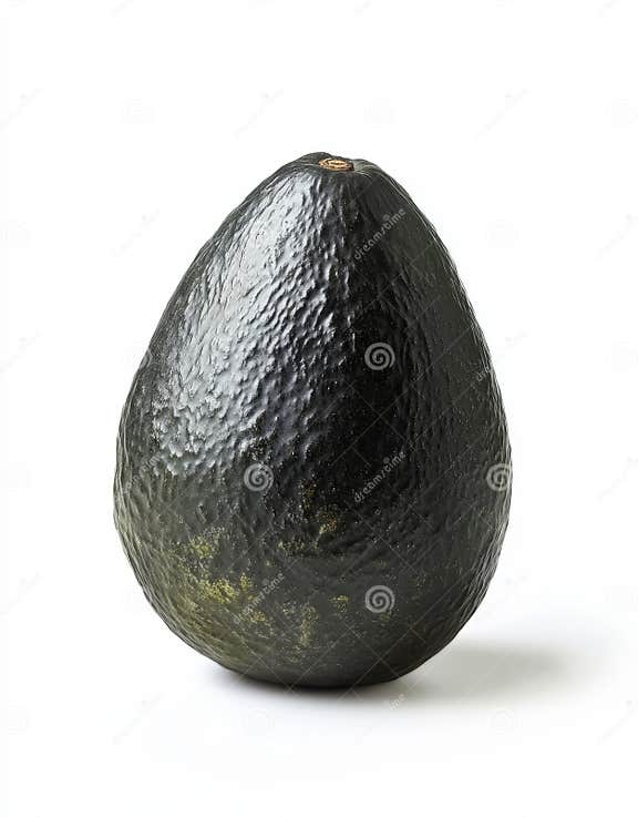 A Fully Ripened, Green Avocado with a Bumpy Surface and a Little Stem ...