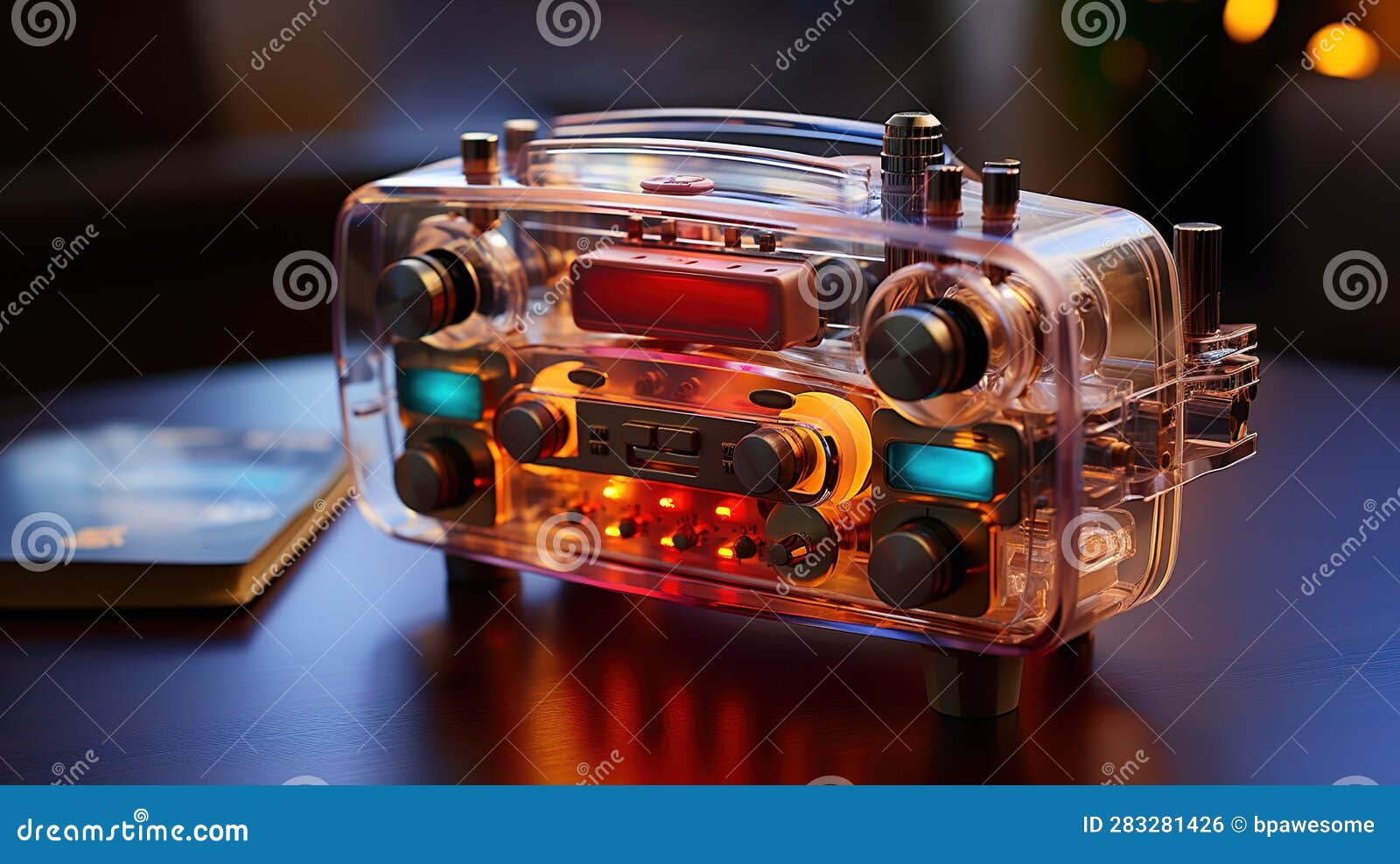 Fully Transparent Retro Radio with Exposed Mechanical and Electronic ...
